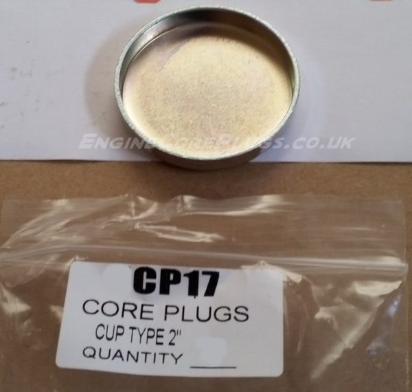 2" Cup Core Plug Mild Steel Imperial - Automotive use