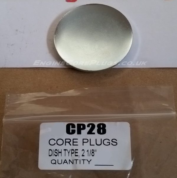 2 1/8" Dish Core Plug Mild Steel Imperial - Automotive use