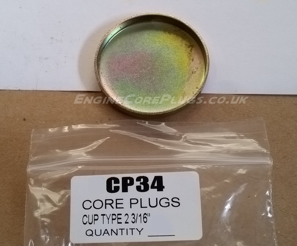 2 3/16" Cup Core Plug Mild Steel Imperial - Automotive use