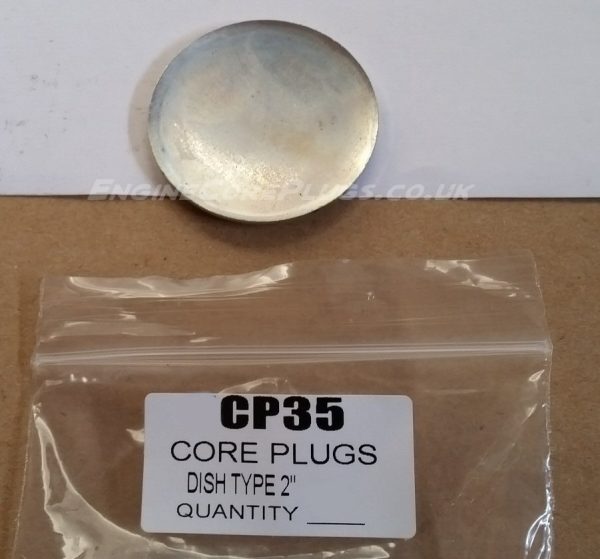 2" Dish Core Plug Mild Steel Imperial - Automotive use