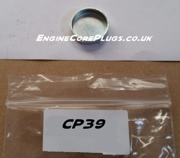 26mm Cup Core Plug Mild Steel Metric - Automotive use