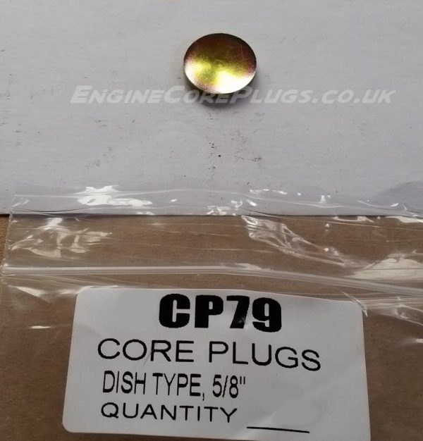5/8" Dish Core Plug Mild Steel Imperial - Automotive use