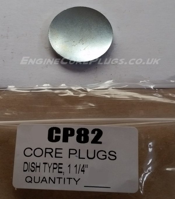1 1/4" Dish Core Plug Mild Steel Imperial - Automotive use