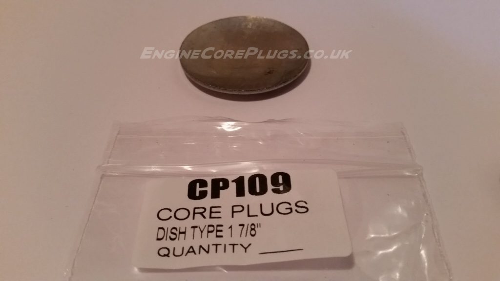 1 7/8" Dish Core Plug Mild Steel Imperial - Automotive use