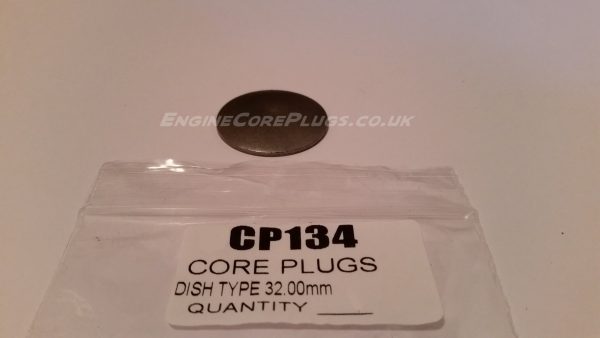 32mm Dish Core Plug Mild Steel Metric - Automotive use