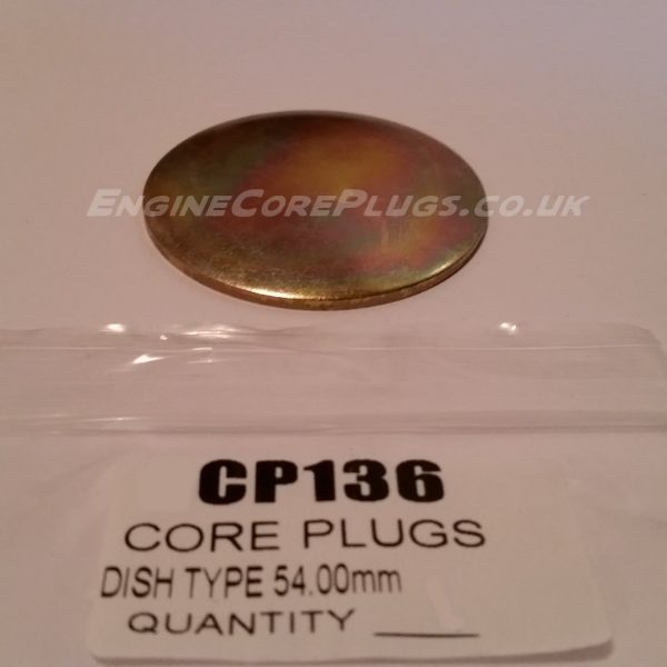 Metric Core Plugs Dish Type - Engine Core Plugs