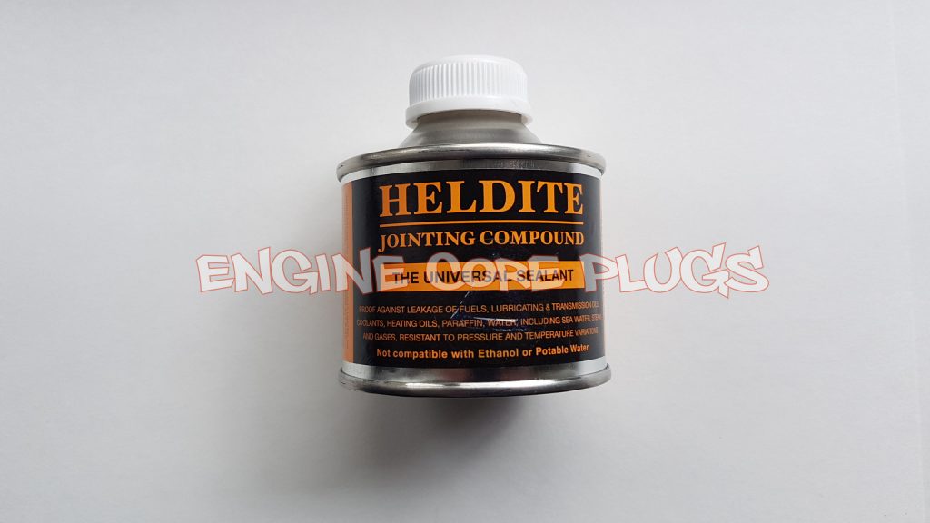Engine Core plug sealant - Heldite 125ml tin for all types of core plugs