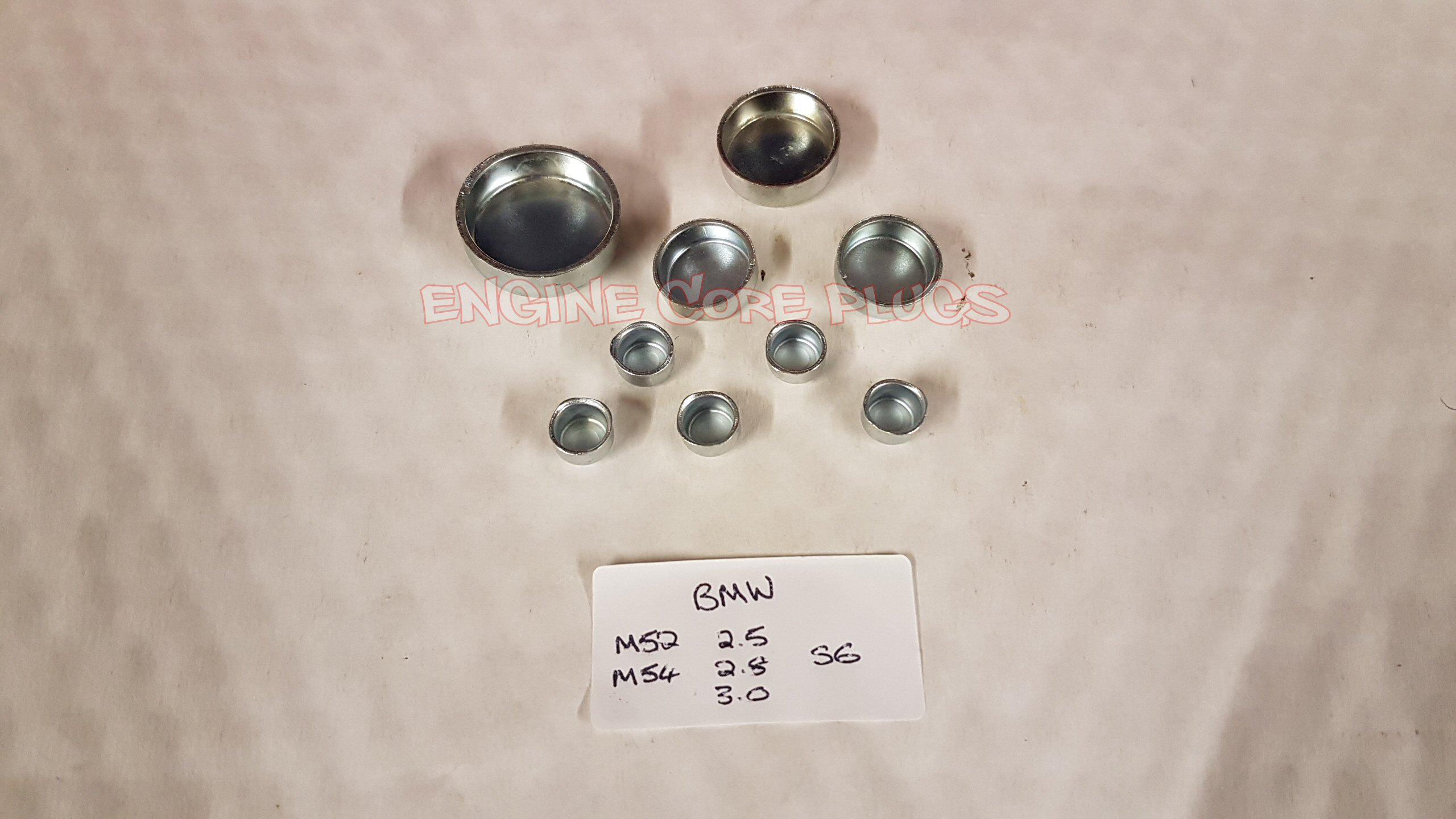 BMW M54B22 2.2 Straight 6 E46 E39 E60 320i 520i Z3 Z4 Core plug set